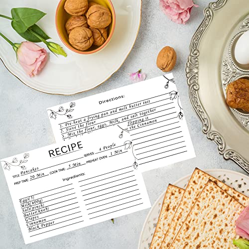 100 Count Recipe Cards, Recipe Cards 4x6 Inch White, 4x6 Recipe Cards Double Sided, Blank Recipe Cards for Bridal Showers and Wedding, Christmas Gifts