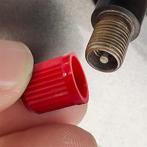 30PCS Tire Valve Caps, Plastic Dust Proof Air Caps Cover for Car Tyre, Airtight Seal Stem Covers with O Rubber Ring, Auto Accessories Universal for Trucks, Motorcycles, Bicycles, SUV (Red)