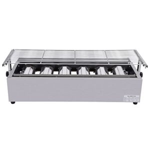 Portable Gas Grill, 6-Burner Outdoor BBQ Grill, Stainless Steel Camping Griddle Station, for Camping, Picnics & Tailgating