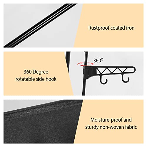 iMounTEK Garment Racks,Clothes Rack Garment Shelf Clothing Shelf Metal Garment Rack Shoe Clothing Organizer Shelves Freestanding Clothes Wardrobe Clothing Racks for Hanging Clothes 6 Tier for Bedroom