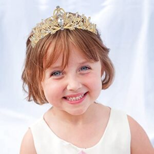 Gold Tiaras for Women, Tiaras for Wedding Prom Tiaras and Crowns for Women Tiara Headband Tiara for Pageant, Birthday Tiara Princess Tiara, Tiaras for Bridal Party, Queen Tiara Crown for Women Girls Crystal Headband Tiaras for Halloween Costume Cosplay Gi