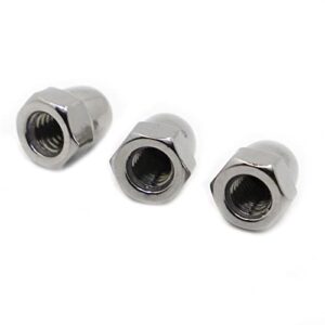 rorun lug nut acorn cap nut 304 a2 stainless steel decorative cap nuts caps covers (size : m5 2pcs)