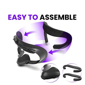 Alpatronix Cooling Facial Interface Compatible with Meta Oculus Quest 2 with 2 Liquid Gel Cooling Soft Face Cover No Fan/No Dry Eye, Lightweight Quest 2 Accessories- VX100