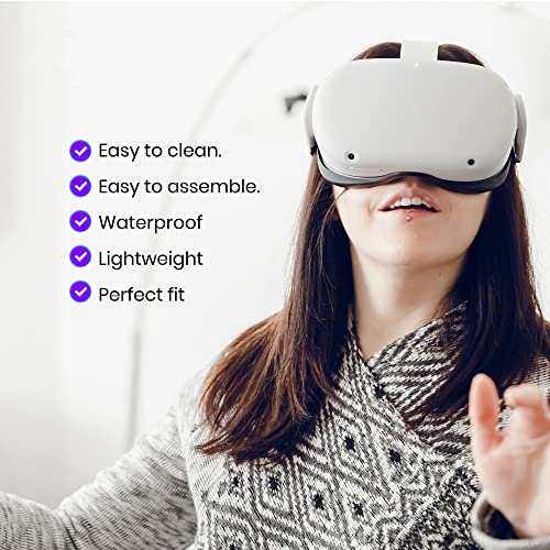 Alpatronix Cooling Facial Interface Compatible with Meta Oculus Quest 2 with 2 Liquid Gel Cooling Soft Face Cover No Fan/No Dry Eye, Lightweight Quest 2 Accessories- VX100