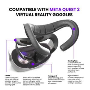 Alpatronix Cooling Facial Interface Compatible with Meta Oculus Quest 2 with 2 Liquid Gel Cooling Soft Face Cover No Fan/No Dry Eye, Lightweight Quest 2 Accessories- VX100