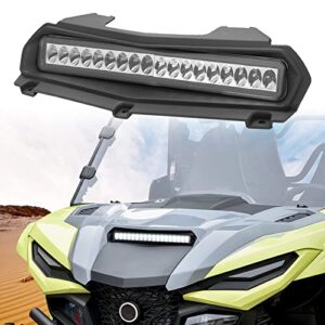 a & utv pro led hood scoop light for yamaha wolverine rmax 1000 rmax2/ rmax4 2021 2022 2023, front auxiliary light bar daytime running light accessories, plug-n-play, 1pc