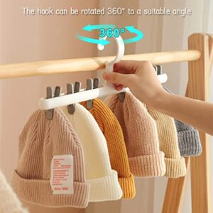 OEACC 2 Pack Windproof Sock Clips Hanger, PP Plastic Anti-Tangle Clothes Drying Rack with 360° Swivel Hook and Strong Clips for Drying and Organize Underwear, Socks, Hats, Scarves, Pants