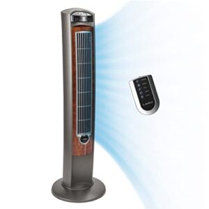 Lasko Portable Electric 42.5" Oscillating Tower Fan & Oscillating Digital Ceramic Tower Heater for Home with Adjustable Thermostat, Timer and Remote Control, 23 Inches, 1500W, Silver, 755320