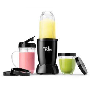 magic bullet blender, small, black, 11 piece set