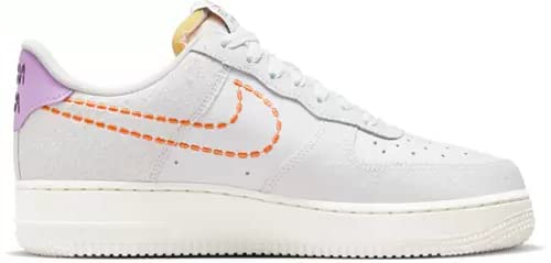 Nike Women's Air Force 1 '07 SE Shoes, White/Safety Orange Sail, 8.5