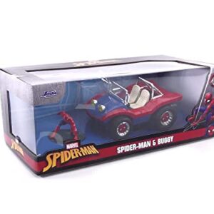 Marvel Spider-Man 1:24 Buggy Die-cast Car & 2.75" Figure, Toys for Kids and Adults