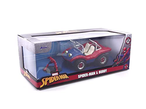 Marvel Spider-Man 1:24 Buggy Die-cast Car & 2.75" Figure, Toys for Kids and Adults