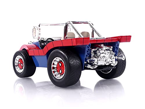 Marvel Spider-Man 1:24 Buggy Die-cast Car & 2.75" Figure, Toys for Kids and Adults