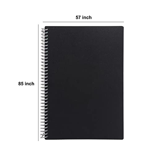 Holiberty Smart Reusable Erasable Notebook with 1 Erasable Pen & 1 Cloth & 1 Ruler, A5 Hardcover Waterproof Spiral Notebook Portable Journal Drawing Sketching Diary Notebook for Men Women Kids