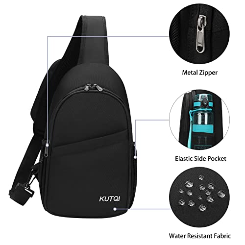 KUTQI Sling Backpack Crossbody Sling Bag for Women Men Travel Bag for Hiking Walking