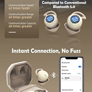 SZHTFX Sleep Earbuds Small Bluetooth Earbuds Mini Wireless Discreet Earbud for Music, Home, Work (Nude)