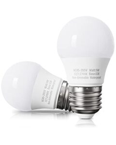 warm white a15 appliance light bulb, 40w equivalent, 120v, 2700k, e26 medium base, led light bulbs for refrigerator, fridge, freezer, stove hood, range hood, waterproof, shatterproof, not dimmable