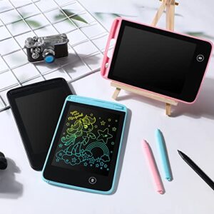 8 Pcs LCD Writing Tablet 6.5 Inch Colorful Drawing Board Educational Kids Doodle Pad Drawing Board Doodle Scribbler Board for Aged 3-6 Girls Boys Office Gifts Drawing Board (Black, Pink, Blue)