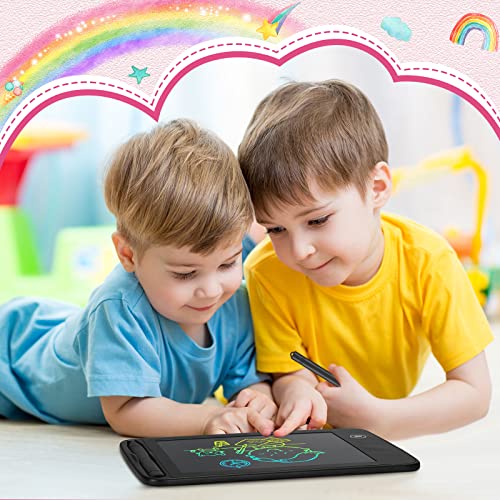 8 Pcs LCD Writing Tablet 6.5 Inch Colorful Drawing Board Educational Kids Doodle Pad Drawing Board Doodle Scribbler Board for Aged 3-6 Girls Boys Office Gifts Drawing Board (Black, Pink, Blue)