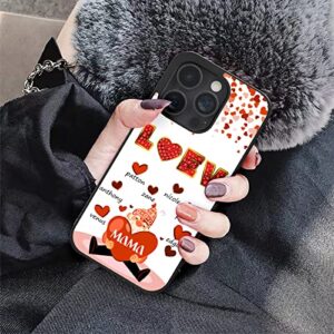 Customizable Phone Cases Funny Gifts for Women iPhone 11 12 13 14 Pro Max Plus Mini Xr Xs Samsung Note 7 8 9 10 20 Ultra Plus Moto Edge 20 Pro LITE Pixel 6 6Pro 7 Pro LG G6 7 8 (Red Heart Group Love)