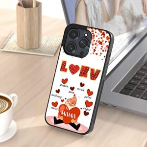 Customizable Phone Cases Funny Gifts for Women iPhone 11 12 13 14 Pro Max Plus Mini Xr Xs Samsung Note 7 8 9 10 20 Ultra Plus Moto Edge 20 Pro LITE Pixel 6 6Pro 7 Pro LG G6 7 8 (Red Heart Group Love)