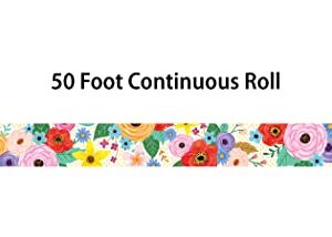 Teacher Created Resources Wildflowers Straight Rolled Border Trim - 50ft - Decorate Bulletin Boards, Walls, Desks, Windows, Doors, Lockers, Schools, Classrooms, Homeschool & Offices