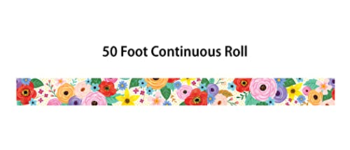 Teacher Created Resources Wildflowers Straight Rolled Border Trim - 50ft - Decorate Bulletin Boards, Walls, Desks, Windows, Doors, Lockers, Schools, Classrooms, Homeschool & Offices