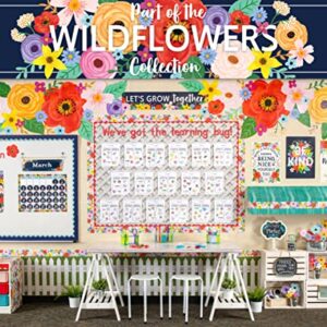 Teacher Created Resources Wildflowers Straight Rolled Border Trim - 50ft - Decorate Bulletin Boards, Walls, Desks, Windows, Doors, Lockers, Schools, Classrooms, Homeschool & Offices