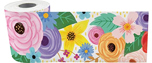 Teacher Created Resources Wildflowers Straight Rolled Border Trim - 50ft - Decorate Bulletin Boards, Walls, Desks, Windows, Doors, Lockers, Schools, Classrooms, Homeschool & Offices