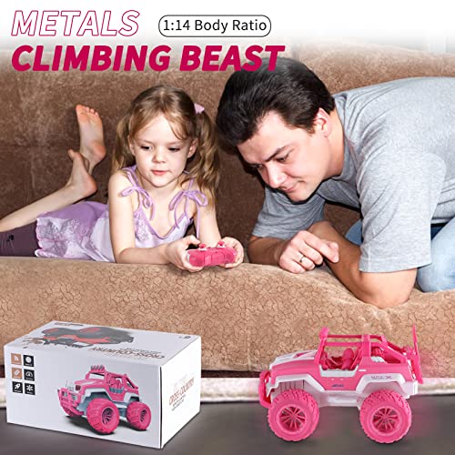 V&V.Fashyi Girls 4-7, Kids RC Car for Age 3-5, Boys 8-12, Pink Toy Car with Remote Control, car Toys for Boys Age 6-10