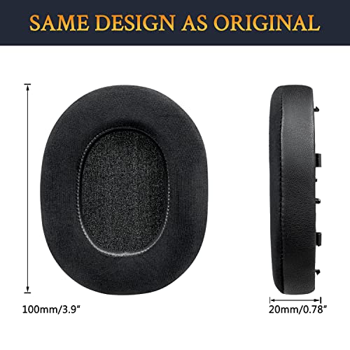 SOULWIT Cooling-Gel Replacement Earpads for Sony WH-1000XM5 (WH1000XM5) Noise Canceling Headphones, Ear Pads Cushions with High-Density Noise Isolation Foam, Added Thickness - Black