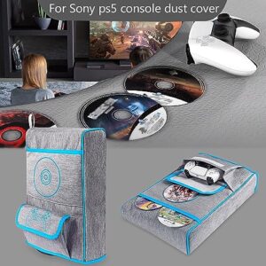 ANLINKSHINE PS5 Controller Storage Pocket Protective, Nylon Dust Cover for Game Console, Skin Cover Anti Scratch Protector Sleeve Compatible with Playstation 5 Console Digital & Disk Version