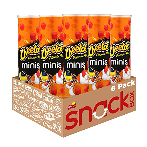 Cheetos Minis, Flamin' Hot Cheese Flavored Canisters, (6 Pack)