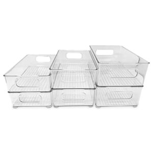 redsodium freezer,refrigerator fridge bins in 3 sizes - 6pack