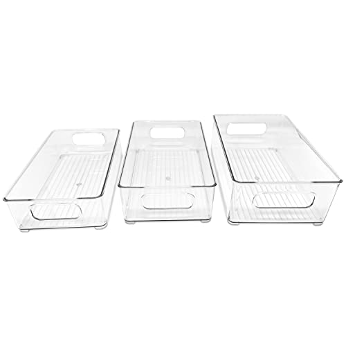 RedSodium Freezer,Refrigerator Fridge Bins in 3 sizes - 6pack