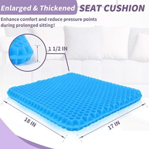 TONOS Enhenced Gel Seat Cushion, Desk Chair Cushion for Long Sitting Sciatica & Back Pain Relief, Soft & Breathable Seat Cushion for Office Chair, Car Seat (Size L- 18 X 17 X 1.5 in)