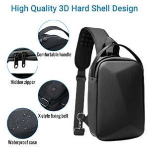 Carrying Case for Oculus Quest 2/Meta Quest Pro, Hard Travel Case for Meta Quest Pro VR Gaming Elite Strap Headset and Oculus Quest 2 Accessories Crossbody Shoulder Chest Backpack