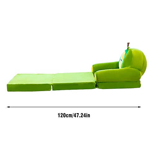 GURSAC Plush Foldable Kids Sofa Backrest Armchair 2 in 1 Foldable Children Sofa Cute Cartoon Lazy Sofa Children Flip Open Sofa Bed for Living Room Bedroom Without Liner Filler