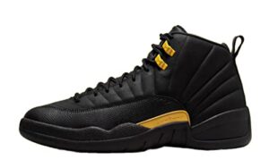 jordan mens 12 retro black taxi / ct8013 071, black/gold, 11