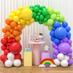 joyypop rainbow balloon garland arch kit 131pcs 8 assorted color balloons multicolorful party balloon garland for birthday party baby shower wedding decorations