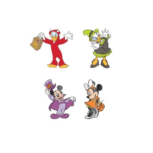 Loungefly Disney Mickey & Friends Halloween 4Pc Pin Set