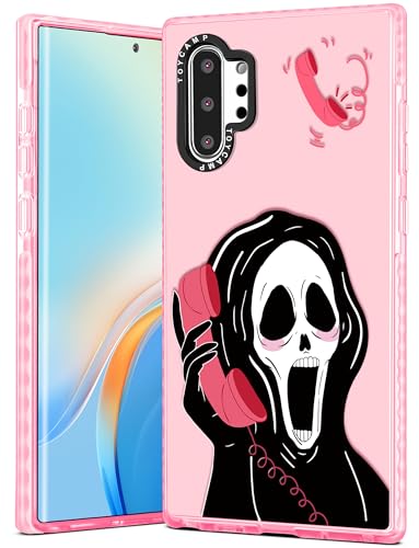 Toycamp for Note 10 Plus Case, Cute Funny Skull Skeleton Design for Women Girls Boys Teens for Galaxy Note 10 Plus Cases, Cute Cartoon Face Print Cover for Samsung Note 10 Plus Case 5G