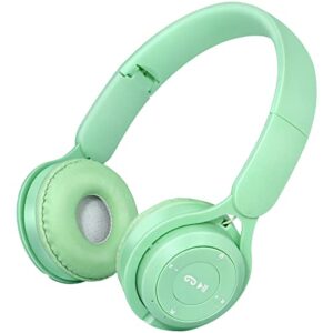 scorking kids bluetooth headphones, wireless headphones for kids with built-in microphone, over ear kids headphones wireless foldable stereo aux 3.5mm for boys girls school smartphone ipad tablet