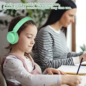 scorking Kids Bluetooth Headphones, Wireless Headphones for Kids with Built-in Microphone, Over Ear Kids Headphones Wireless Foldable Stereo AUX 3.5mm for Boys Girls School Smartphone iPad Tablet