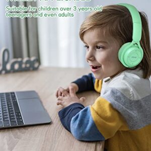 scorking Kids Bluetooth Headphones, Wireless Headphones for Kids with Built-in Microphone, Over Ear Kids Headphones Wireless Foldable Stereo AUX 3.5mm for Boys Girls School Smartphone iPad Tablet