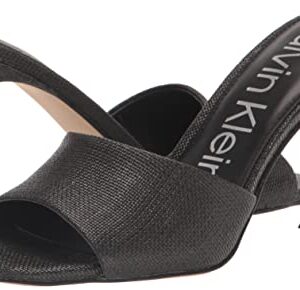 Calvin Klein Women's Bradon Heeled Sandal, Black 001, 9