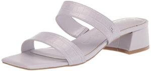 calvin klein women's paneer heeled sandal, lavender 530, 7