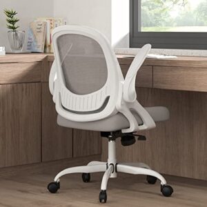 home office chair work desk chair comfort ergonomic swivel computer chair, breathable mesh desk chair, lumbar support task chair with wheels and flip-up arms and adjustable height