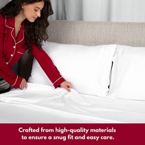 ELONNA - King Size Sheet Set - Breathable & Cooling Sheets - Hotel Luxury Bed Sheets - 1800 Thread Count - Extra Soft - Deep Pockets 16 inch - Wrinkle, Fade, Stain Resistant - 4 PCs (White, King)