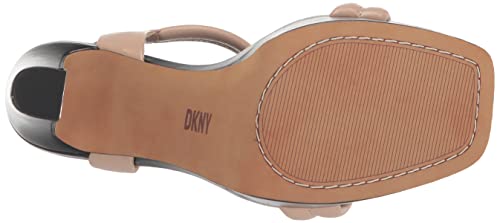 DKNY Women's Comfortable Chic Shoe Jaysha Heeled Sandal, Gold Sand, 7.5